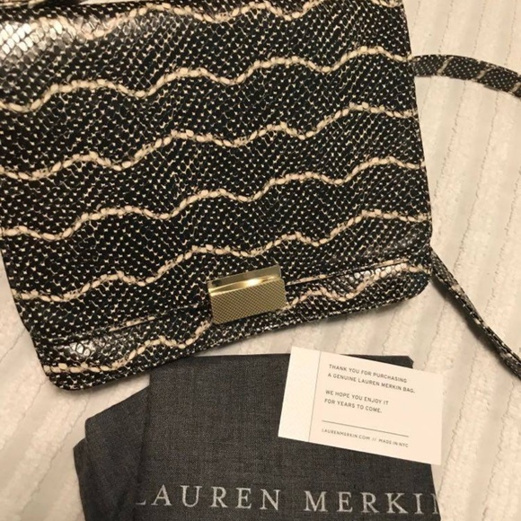 Anthropologie | Bags | New Lauren Merkin Shoulder Bag Leather Snake ...
